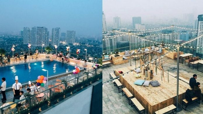 Top 10 quán Cafe Rooftop, Rooftop bar Hà Nội cực chill, view cực đẹp